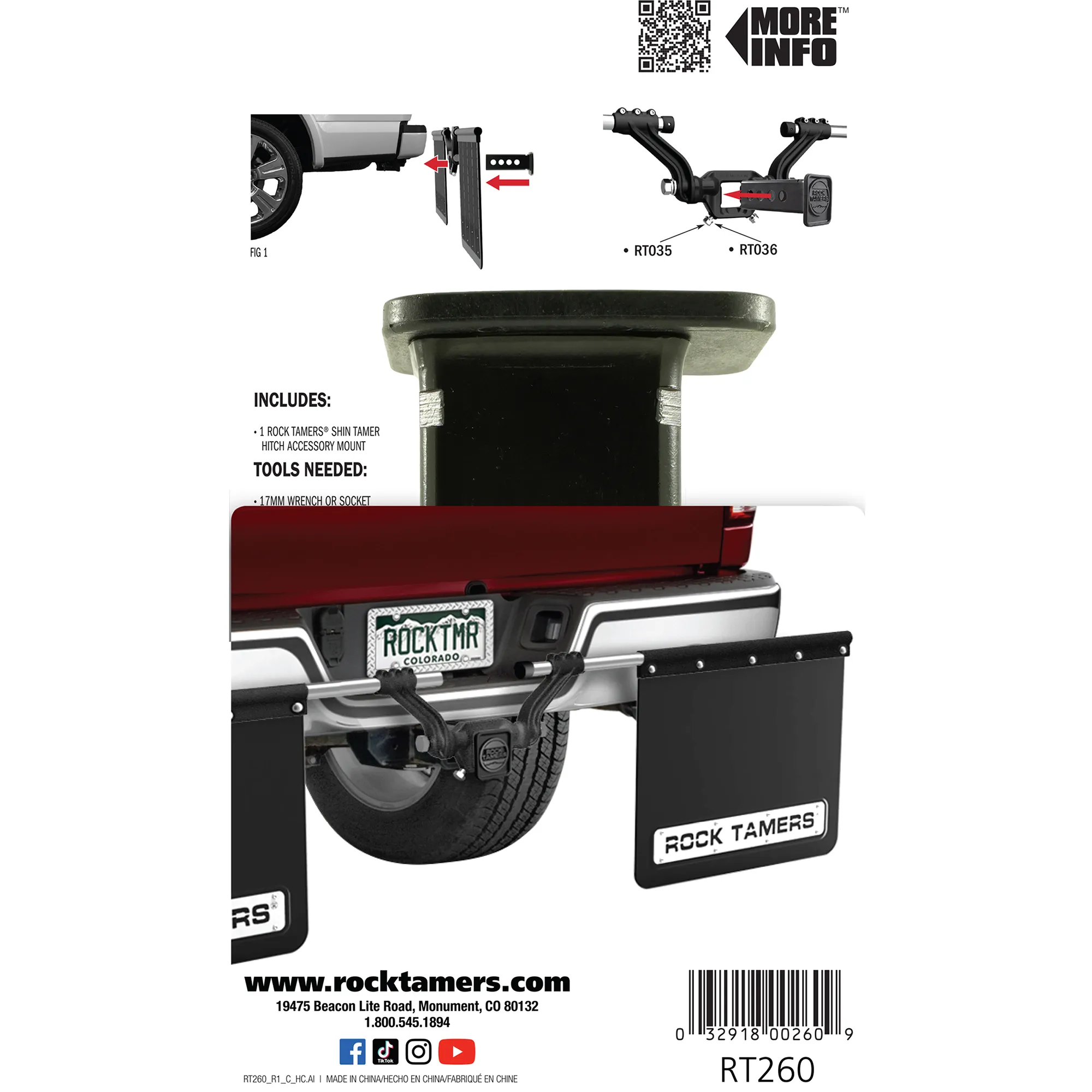 Shin Tamer for 2" Hitch Receiver | Rock Tamers